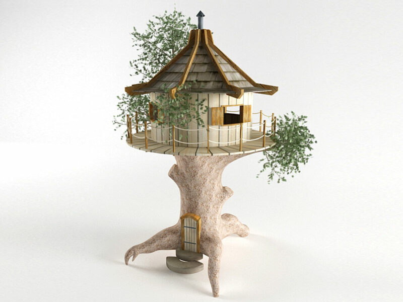 Tree House Concept 3D Model 3D Studio (3ds)