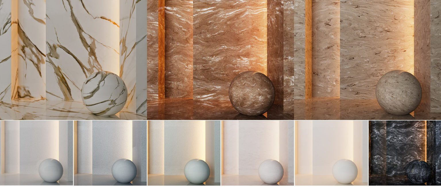 Acrylic Stone and Porcelain 3D Materials Free Textures