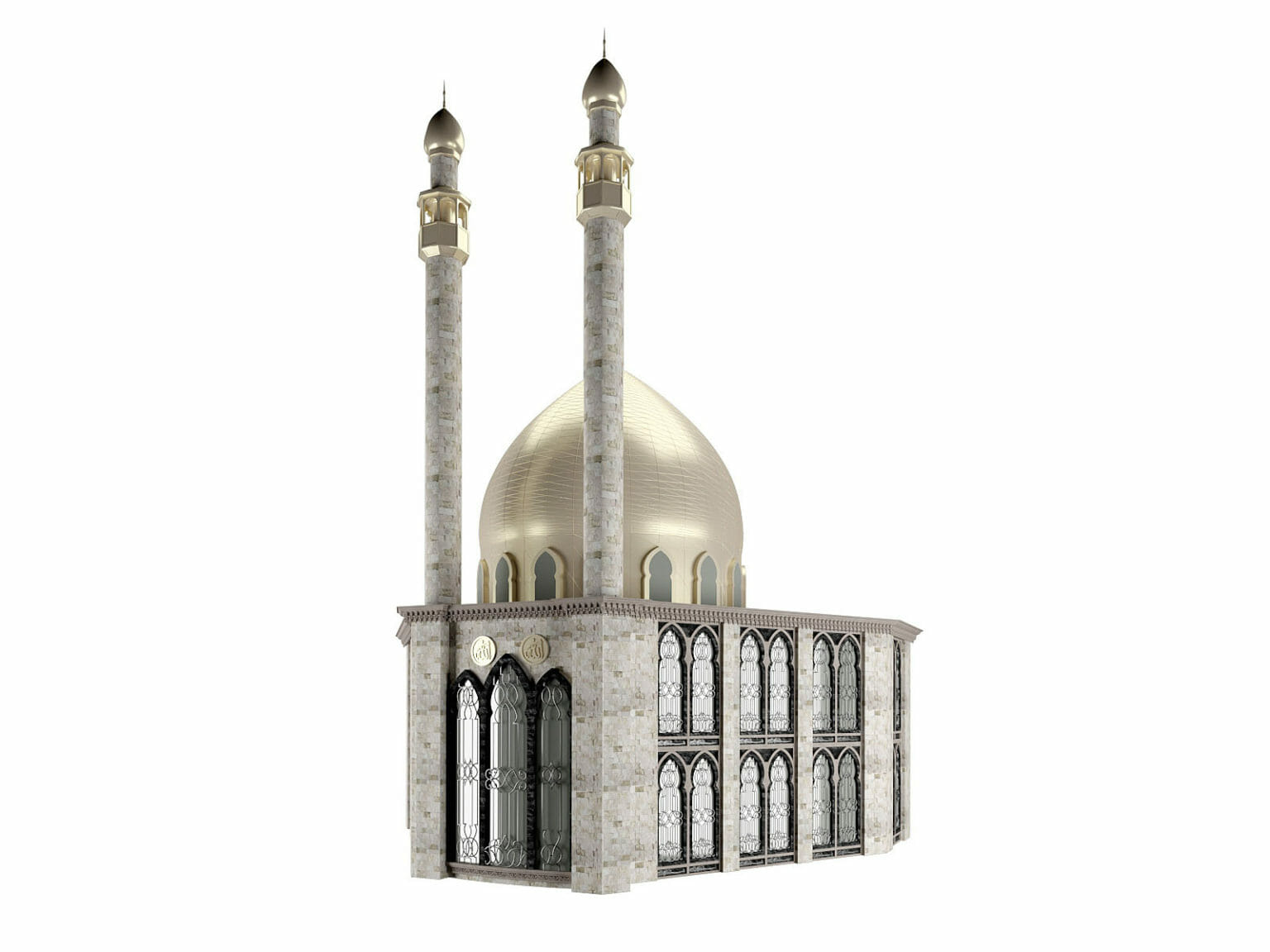 Arab Mosque Free 3D Building Buildings