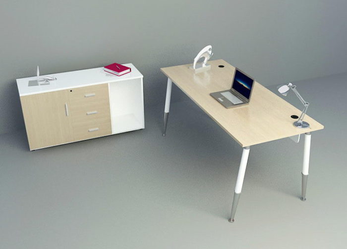 Basic Office Furniture 3D Model Office Furniture