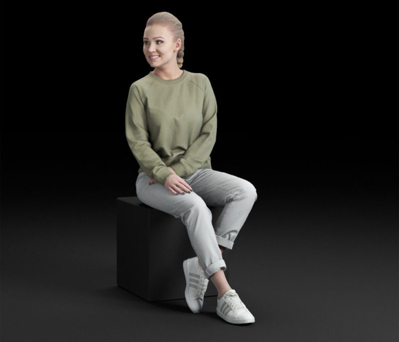 Casual Woman People 3D Model Characters
