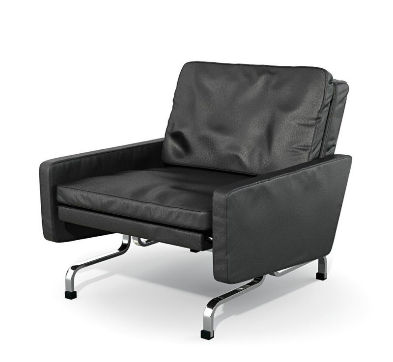 Chrome Leg Armchair 3D Model Armchair