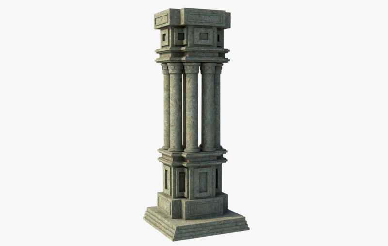 Classic Stone Pillars 3D Model Exterior Tools
