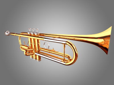 Classic Trumpet 3D Model Music Instruments