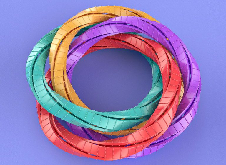 Colorful Complex Ring 3D Model Other Objects