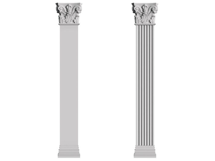 Decorative Column for Interiors and Facades 3D Model Architectural Tools