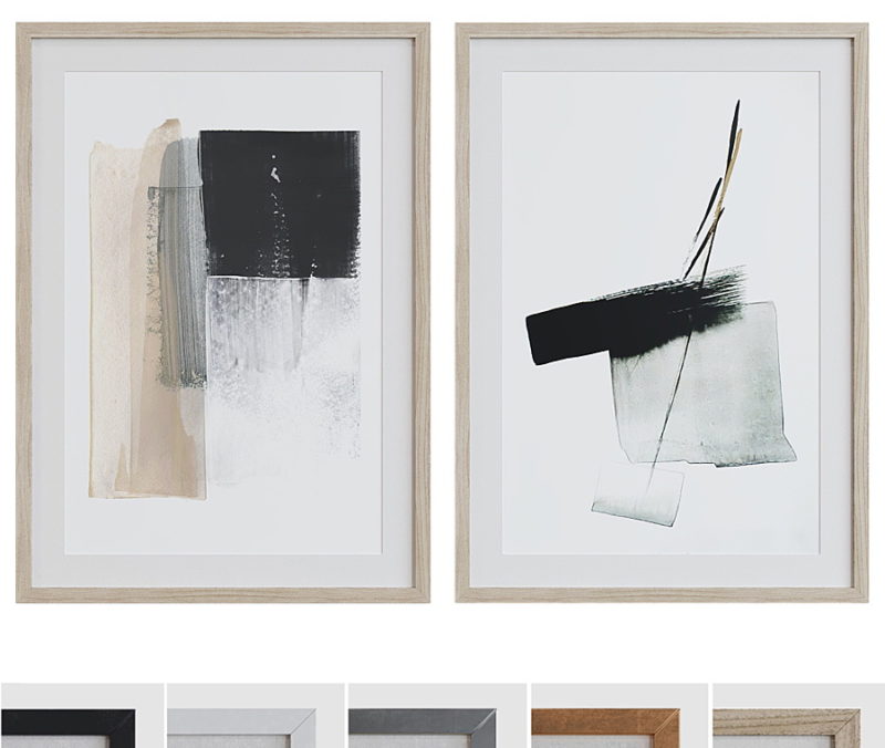 Decorative Picture Frame Set 3D Model Paintings