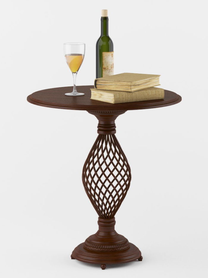Decorative Wooden Coffe Table 3D Model Table