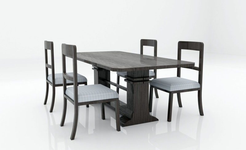 Dining Room Table Set 3D Model Table