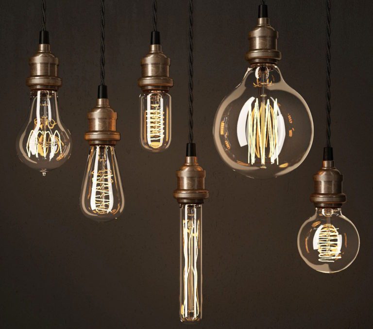 Edison Style Lamps 3D Model Autodesk ( fbx )