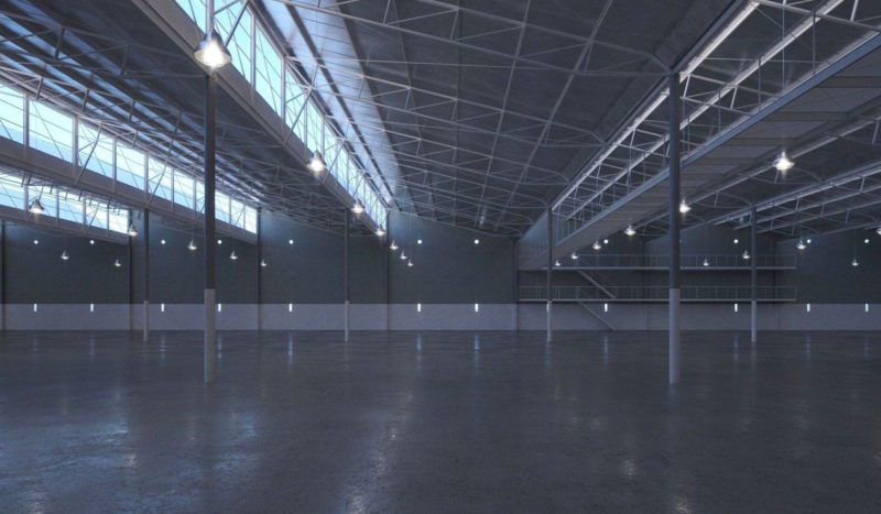 Empty Warehouse 3D Interior Scene Interior Scenes