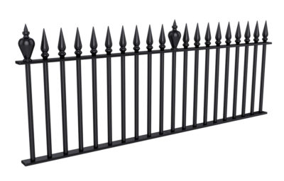 Free 3D Metal Fence Model Stairs and Fence