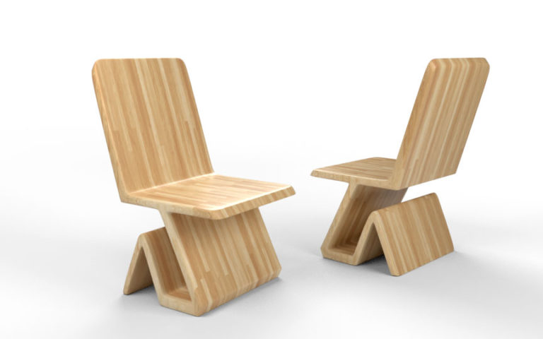 Free 3D Wooden Chair Design 3D Studio (3ds)
