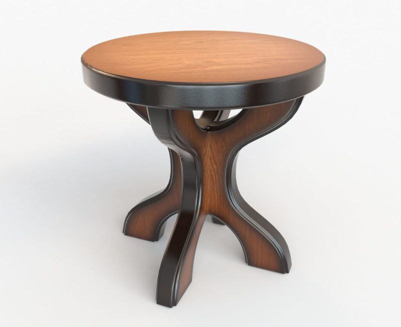 Full Wood Stool 3D Model Other Furniture