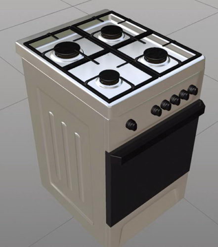 Gas Cooker 3D Model Appliances