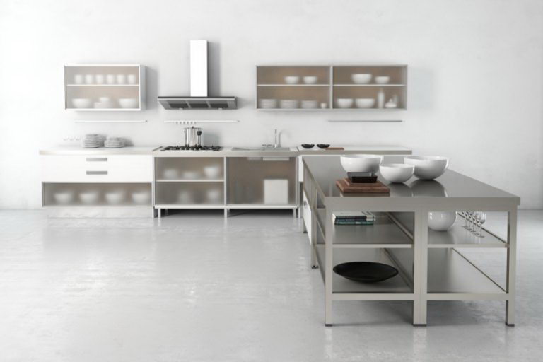 Glass panel Kitchen Design 3D Model Kitchen Design