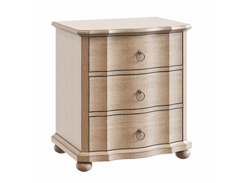 Gray-beige Wood Bedside Table 3D Model Equipment