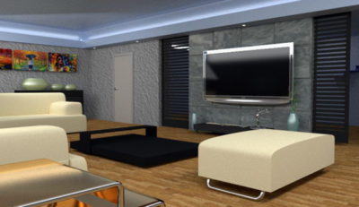 High Poly living room Interior Scene Interior Scenes