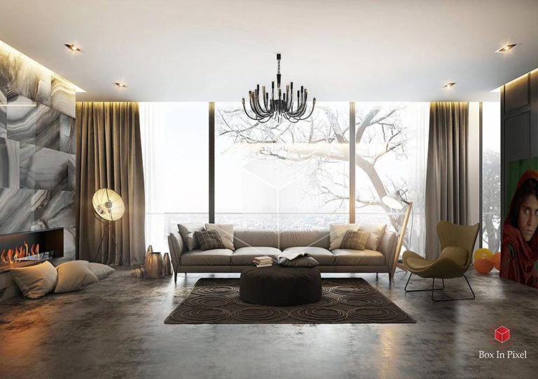 Origami Living Room Buffet 3D Model Cabinet