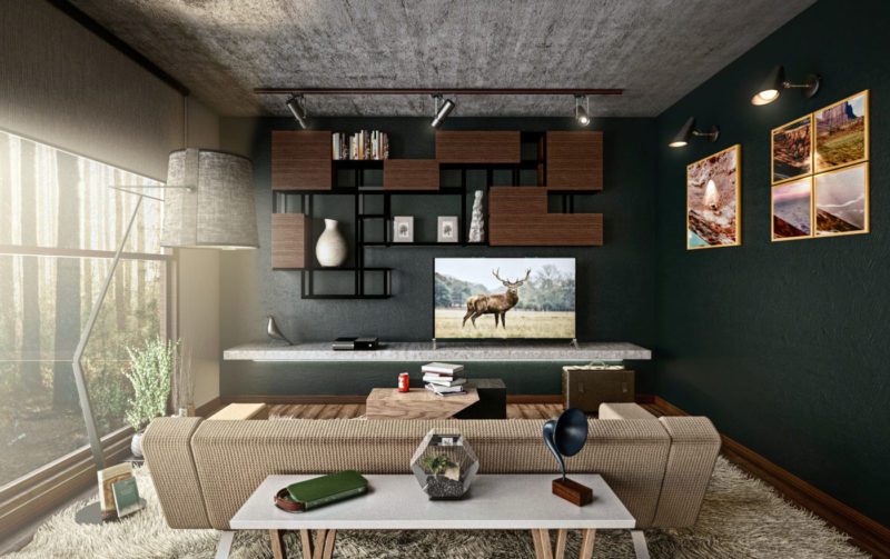 Origami Living Room Buffet 3D Model Cabinet