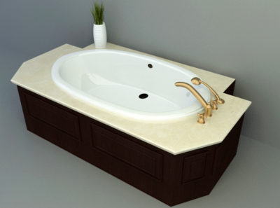 Luxury Bath Free 3D Model Bathroom