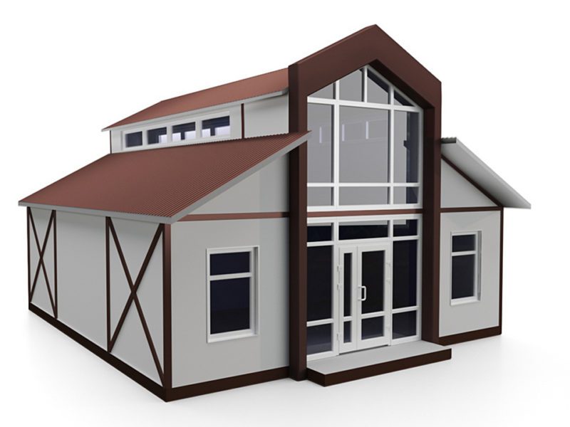 Mini Market Building Design 3D Model Buildings