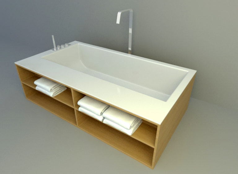 Modern Design Bath 3D Model Bathroom
