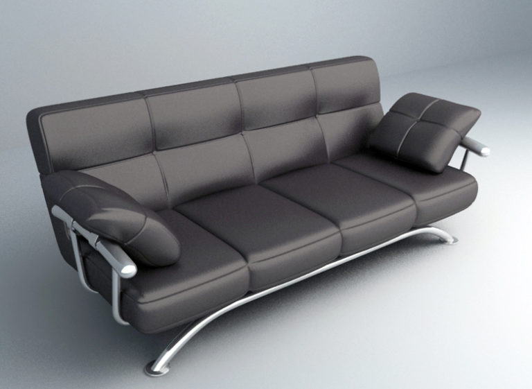Modern Leather Sofa 3D Model Sofa