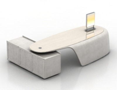 Modern Reception Desk 3D Model Reception and Bench