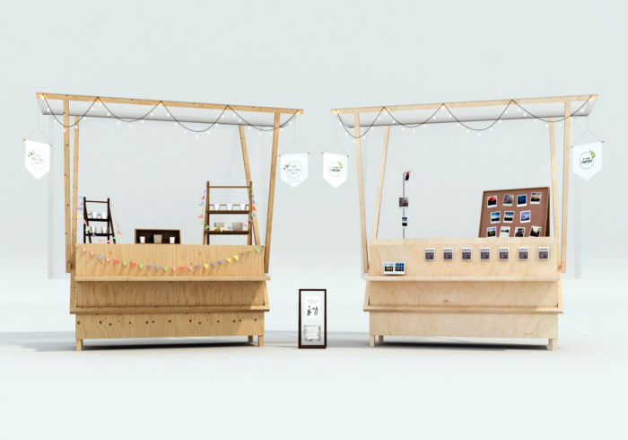 Old Type Wood Sales Kiosk 3D Model Equipment