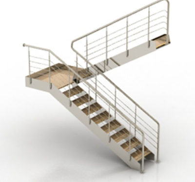 Outside 3D Stair Model Architectural Tools