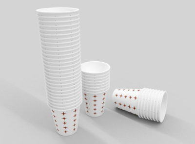 Paper Cup 3D Model Dishes