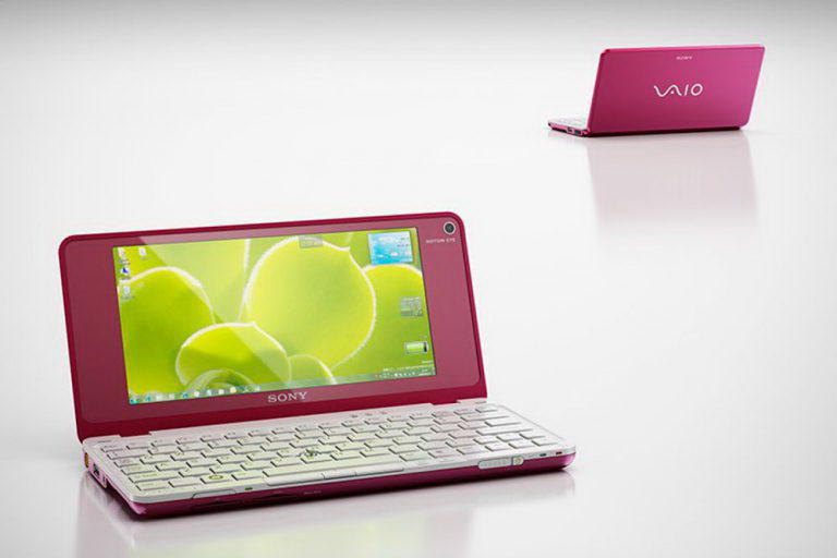 Pink Sony Vaio Netbook 3D Model Computers