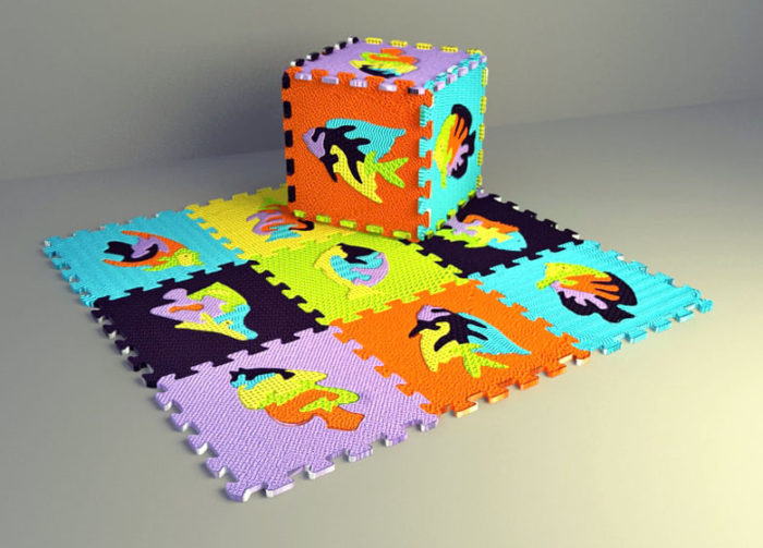 Plastic Kids Carpet 3D Model Carpets