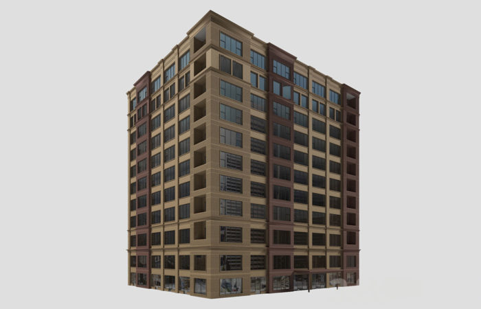Residential Corner Building 3D Model Buildings