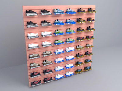 Shoes Racks 3D Model Equipment