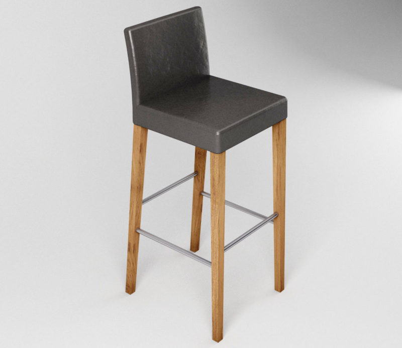 Simple Bar Stool 3D Model Chair