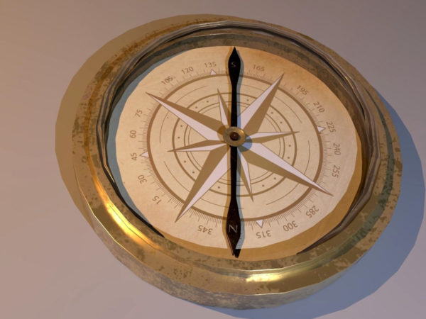 Simple Design Compass 3D Model Other Objects