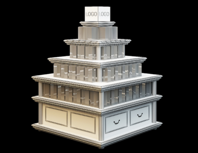 Small Product Table Display 3D Model Equipment