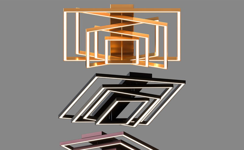 Square Ceiling Lamp Free 3D Model Ceiling Lights, Chandelier