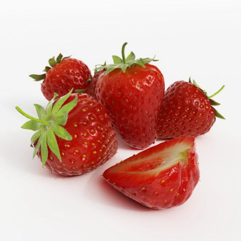 Strawberry 3D Model Greengrocery