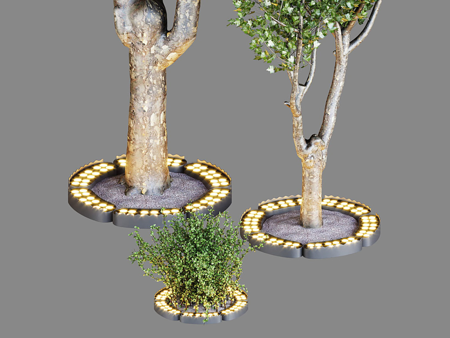 Street Tree Floor Light 3D Model Floor Lamps