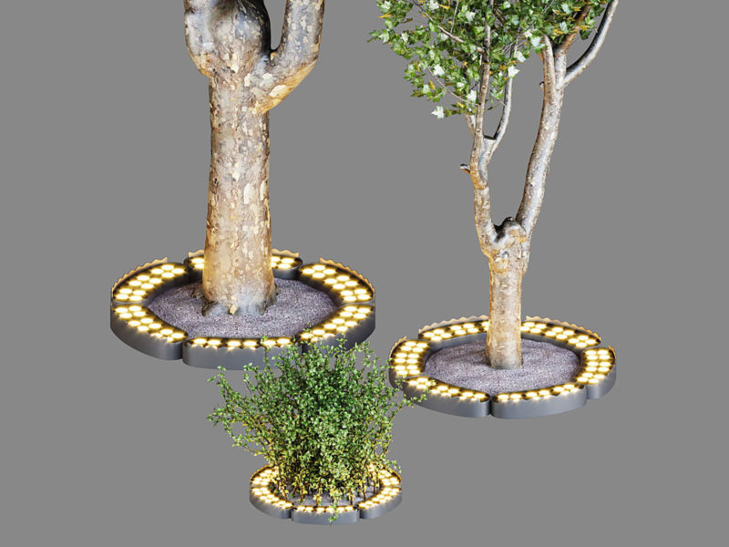 Street Tree Floor Light 3D Model Floor Lamps