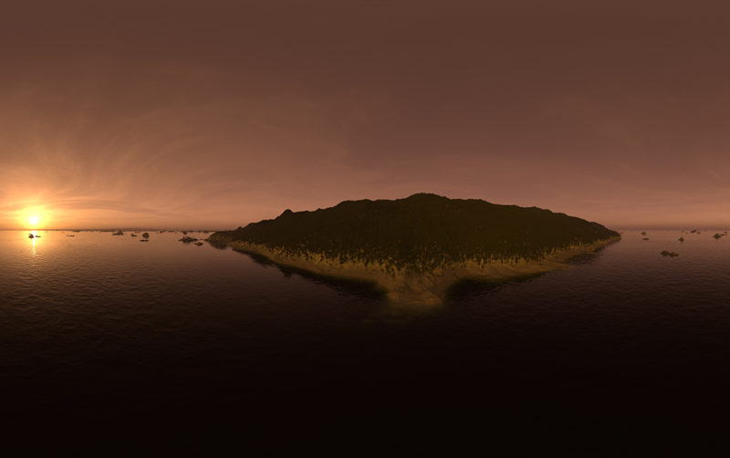 Sun Down Sky HDR Materials and Shaders