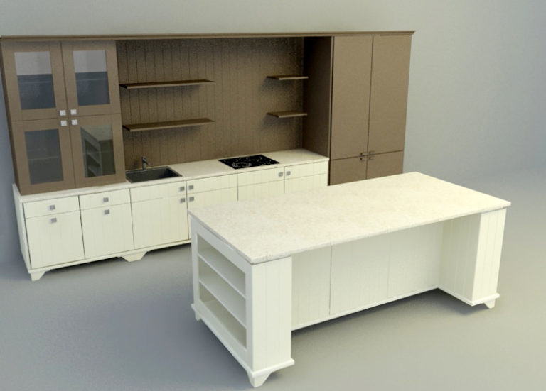 Kitchen Design Free 3D Models Download for Cinema 4D