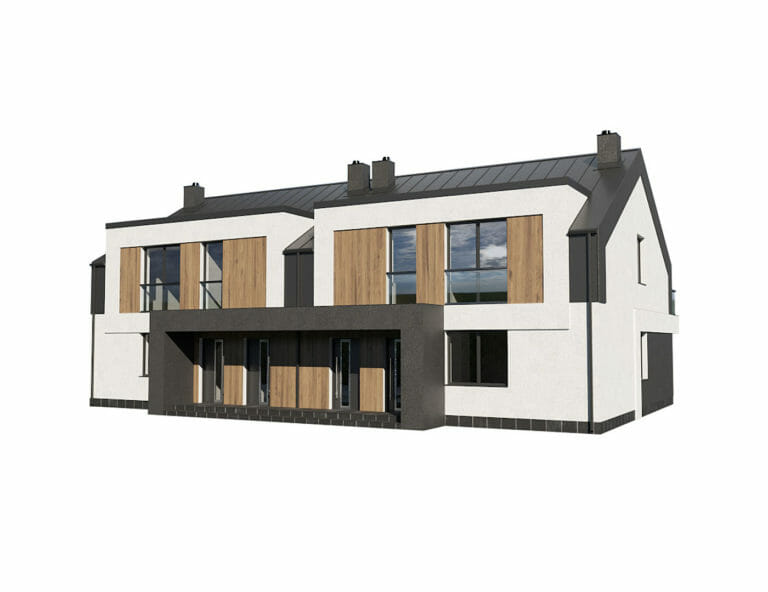 Twin Villa House Free 3D Building Buildings
