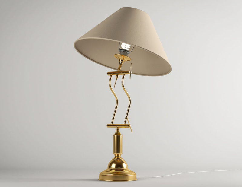 Vintage Table Lamp 3D Model Desk and Table Lights