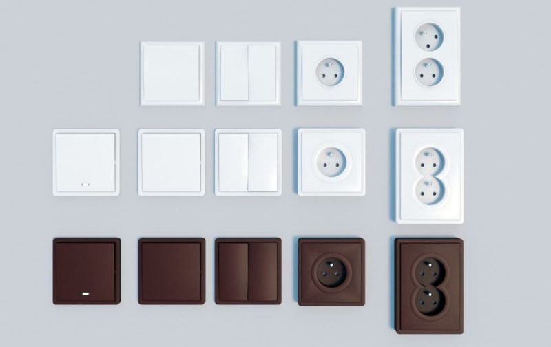 Wall Socket and Light Switch 3D Model Interior Tools