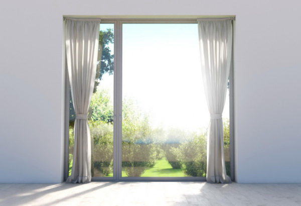 White Window Curtain 3D Model Curtains