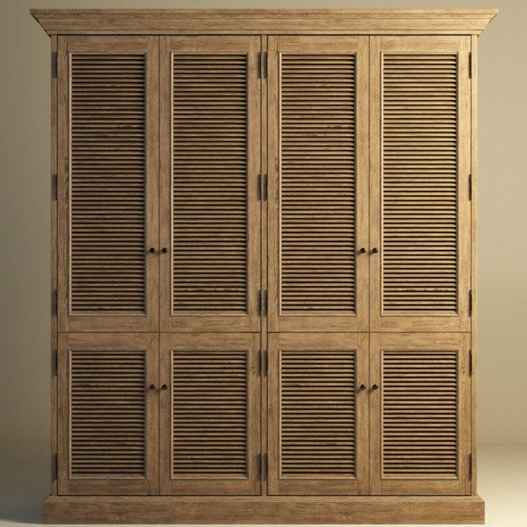 Wood Design Double Cabinet 3D Model Cabinet